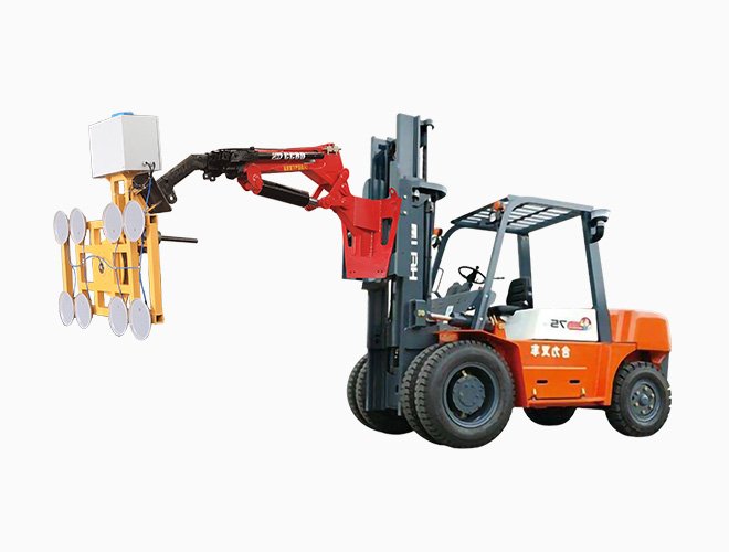 Forklift truck extension arm glass lifter - Glass Laminated Machine ...