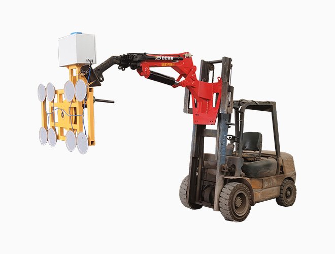 Forklift truck extension arm glass lifter - Glass Laminated Machine ...